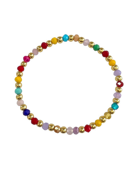 Multi-coloured Bead Bracelet – crystalsandco